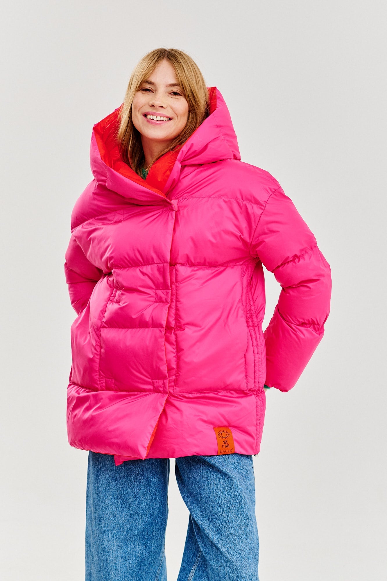 Alaska Orange Bliss double-sided winter jacket – NAOKO-STORE.com Alaska Orange Bliss double-sided winter jacket – NAOKO-STORE.com